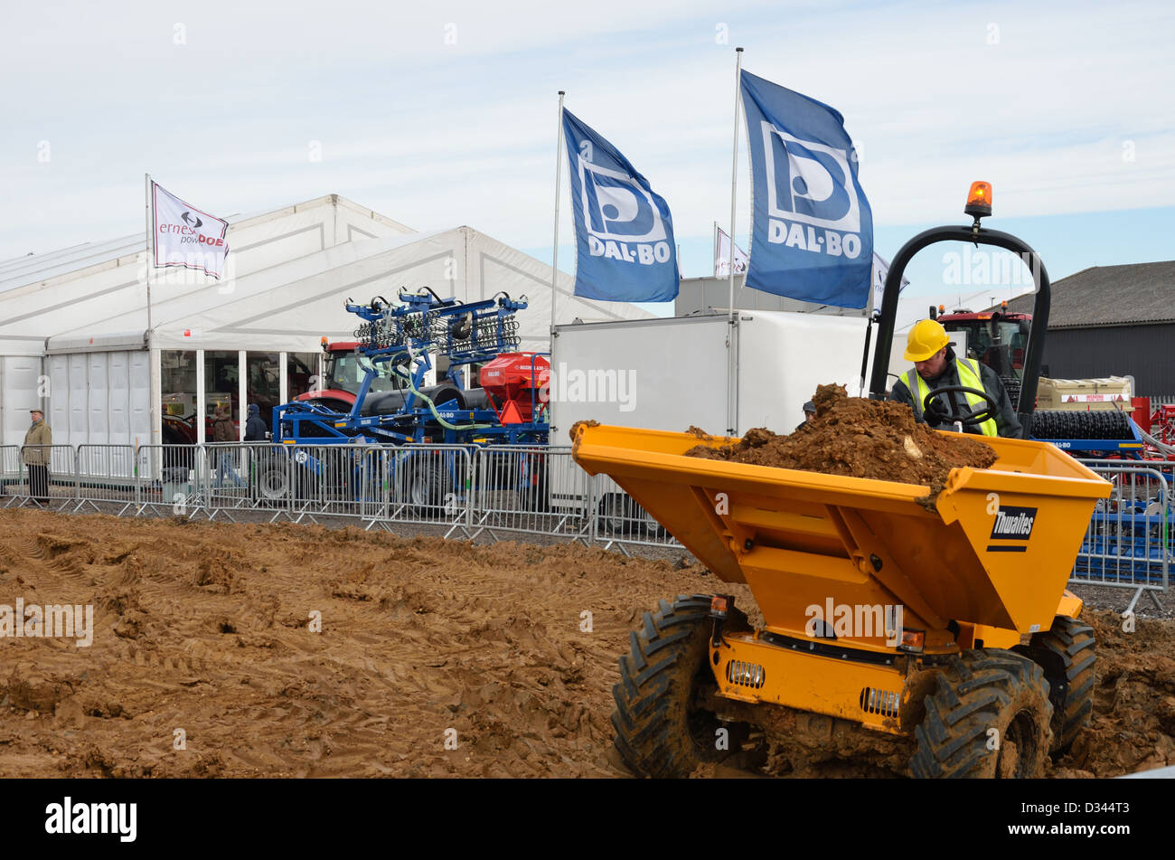 Thwaites Dumper Truck being demonstrated at Doe show Stock Photo - Alamy