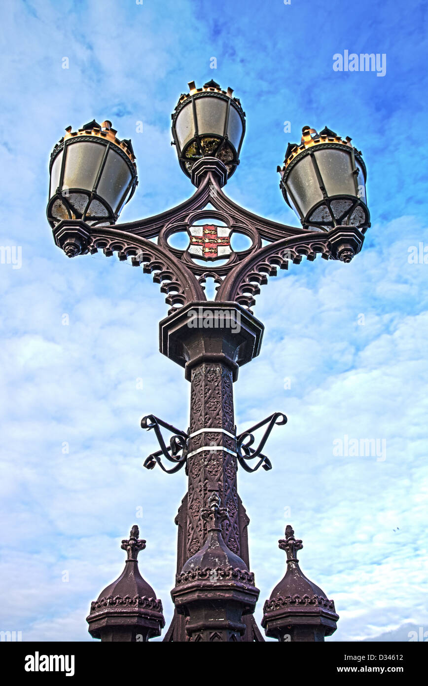 Ornamental Street lamp on Skeldergate bridge in York north Yorkshire ...