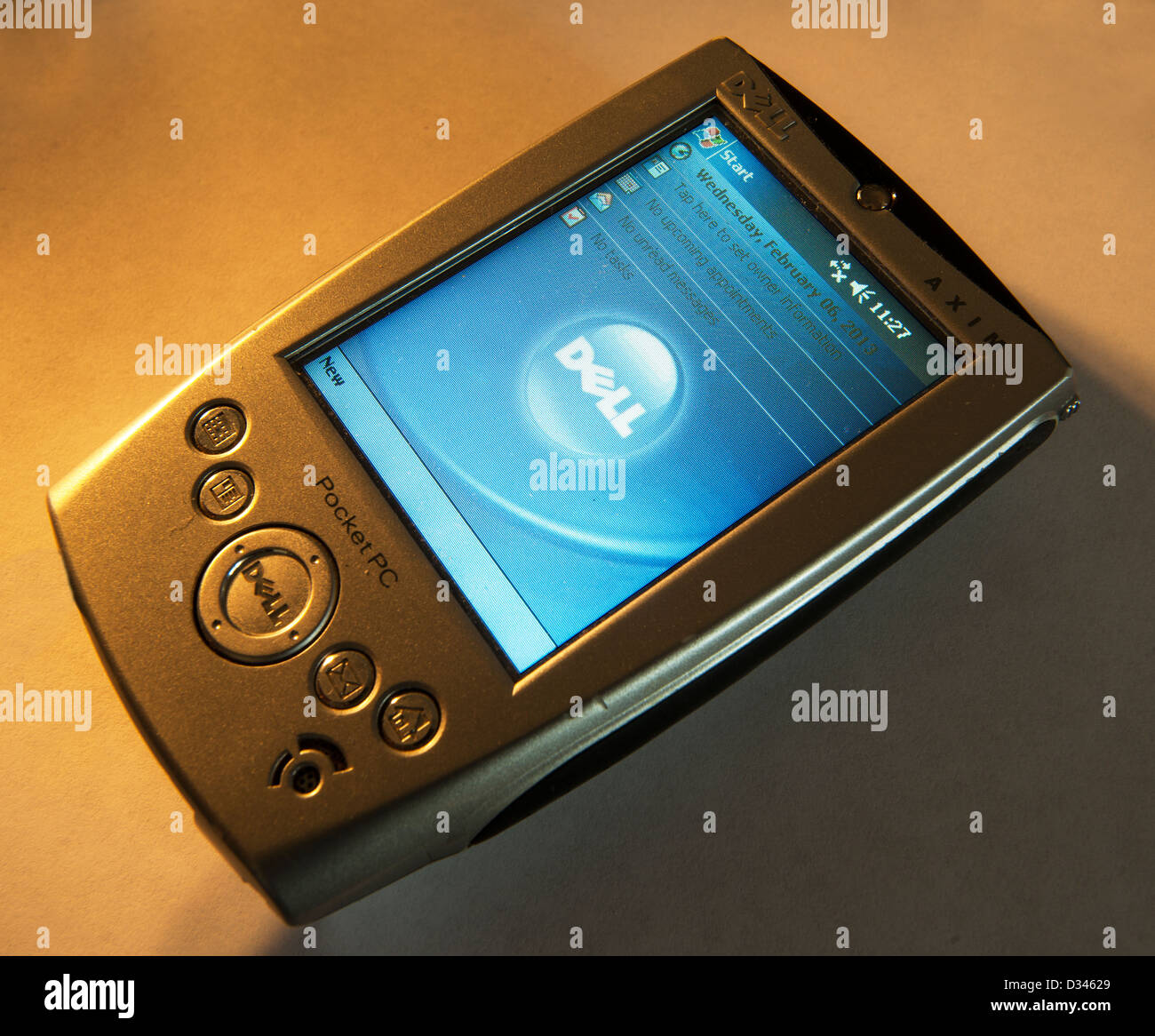 A Dell Axim personal digital assistant (PDA) dating back to circa 2003 ...