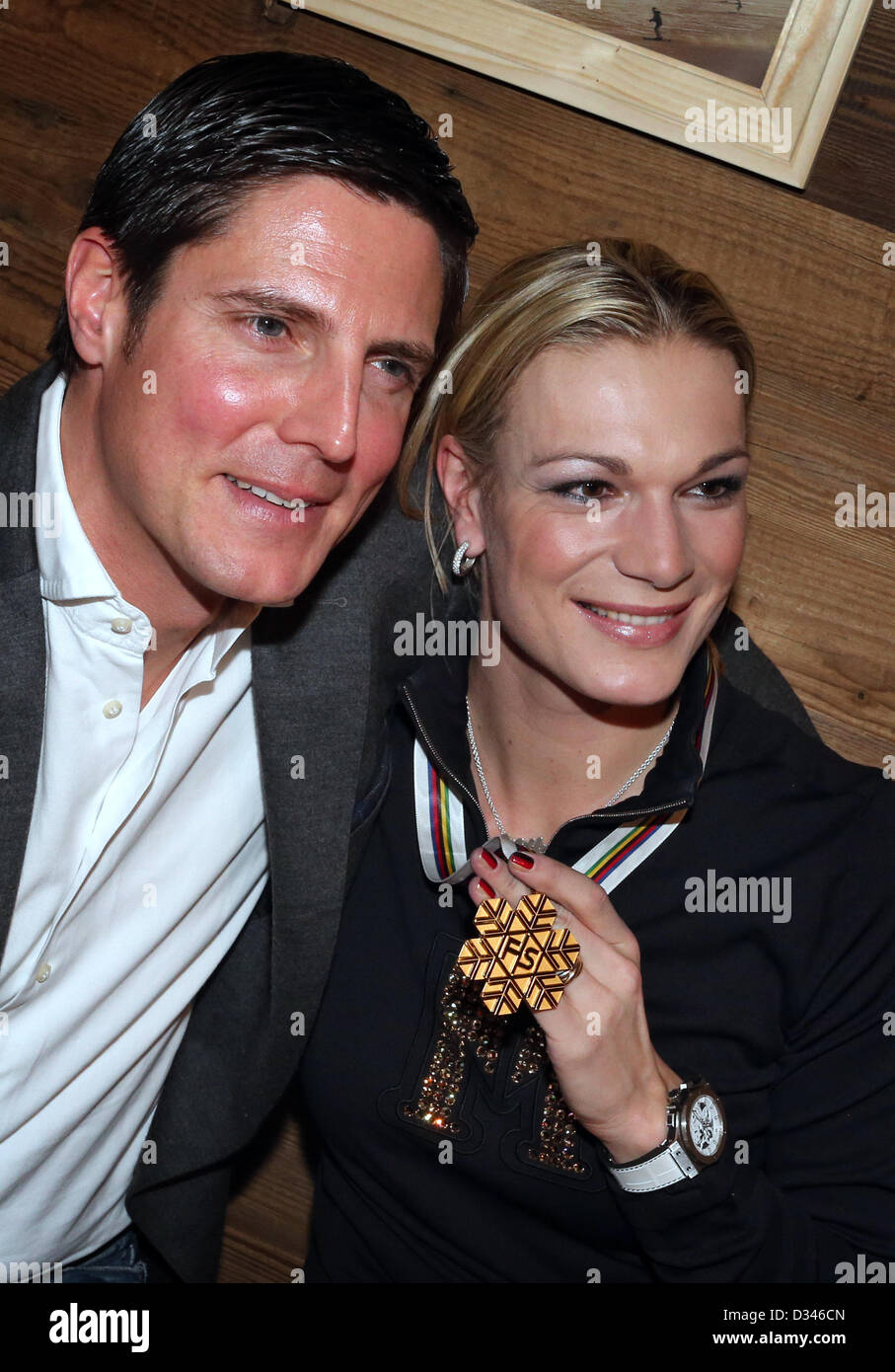 Maria Hoefl-Riesch of Germany, winner of the Gold medal in the Women's ...