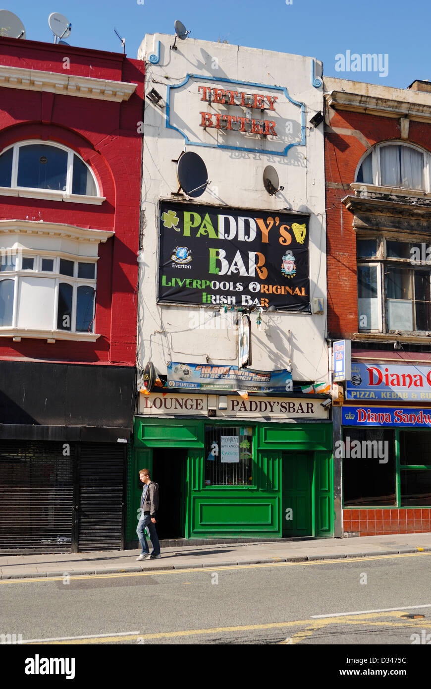 Paddy's Bar, Liverpools original Irish bar on London Road Stock Photo ...