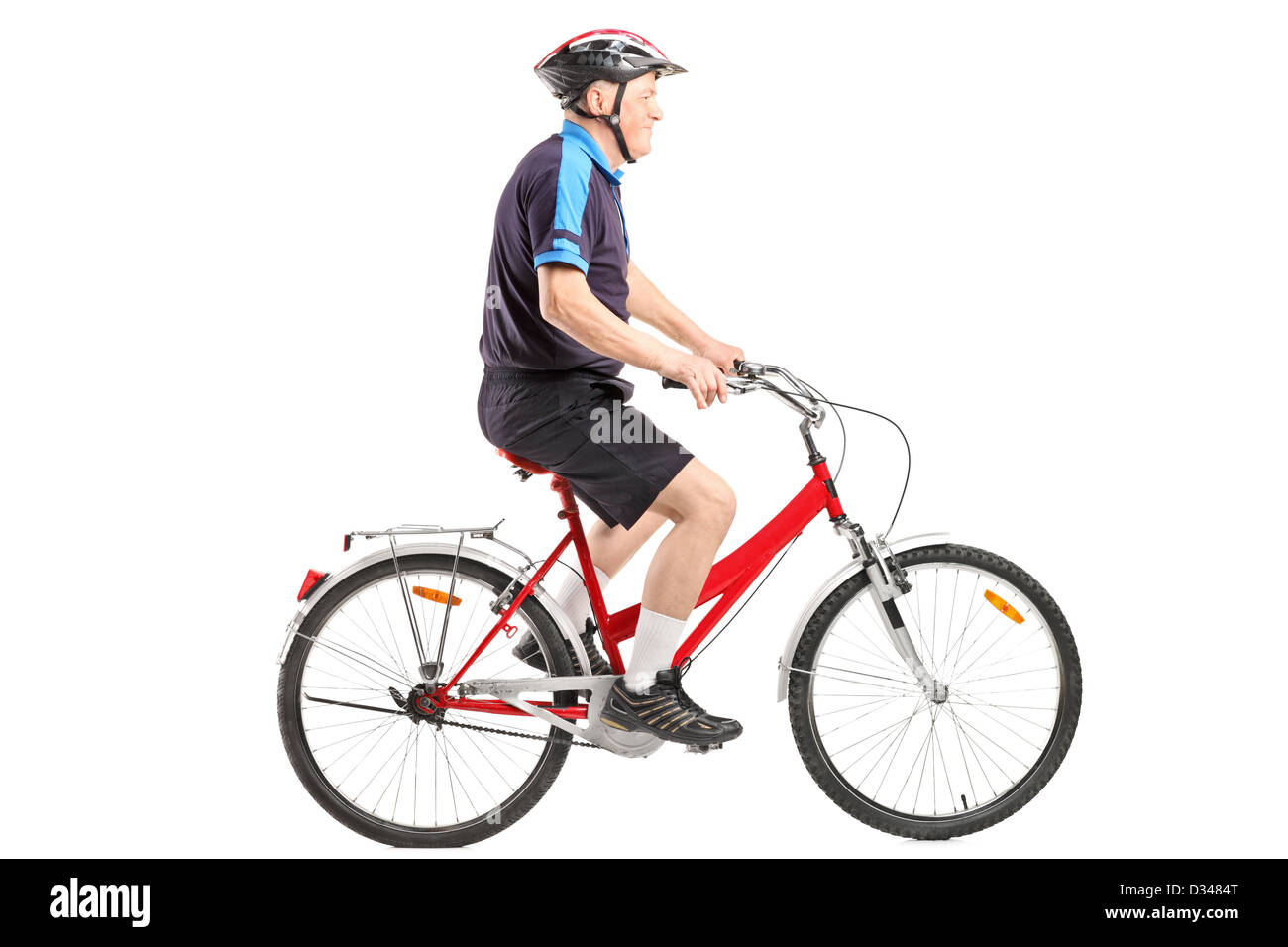 Man driving bicycle Cut Out Stock Images & Pictures - Alamy
