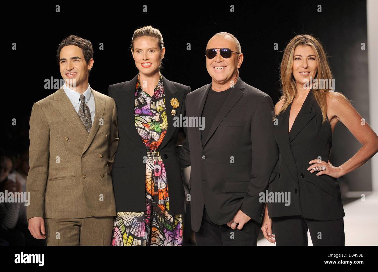 New York, USA. 8th February 2013. Zac Posen, Heidi Klum, Michael Kors ...