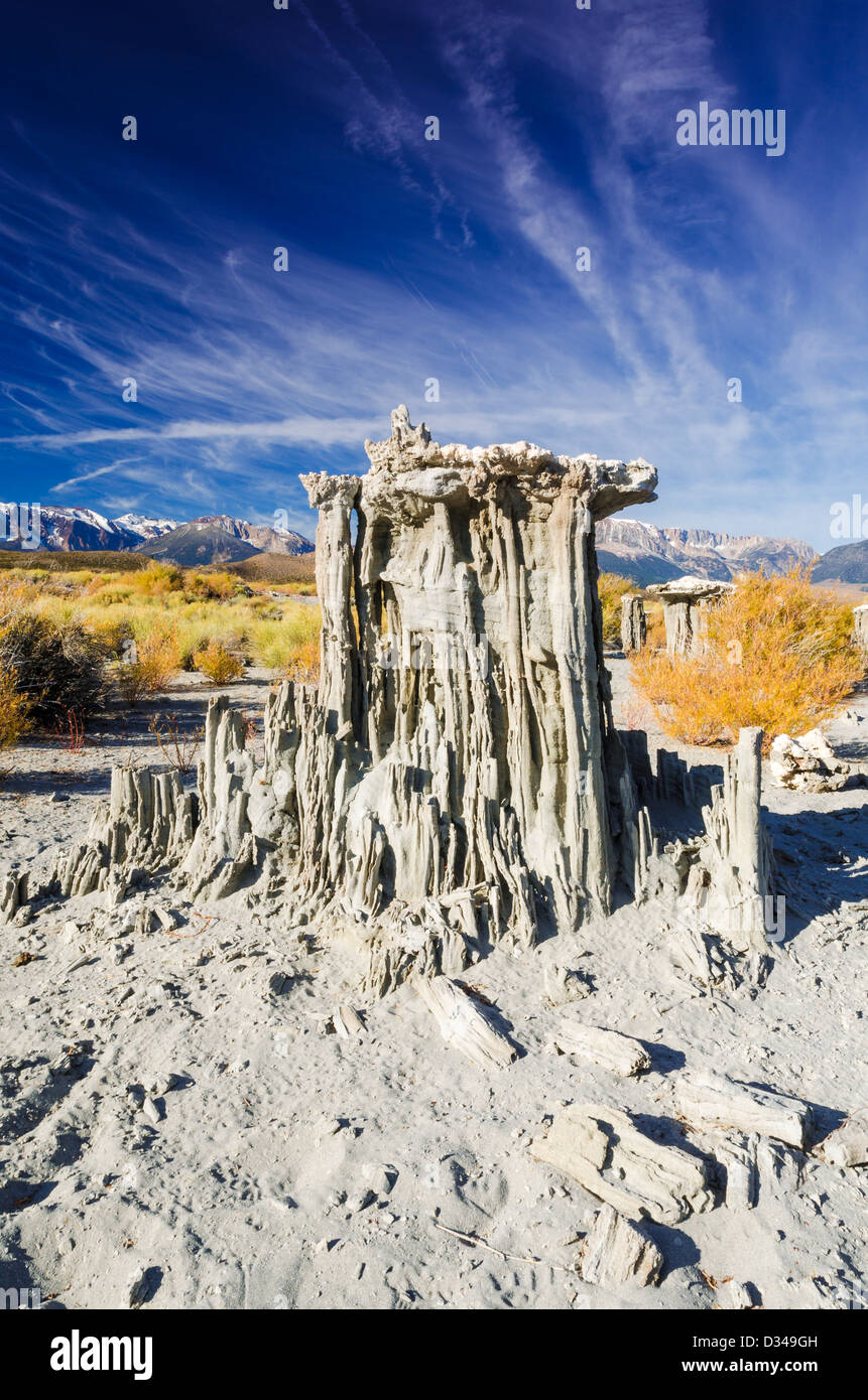 Sand tufa formations on the south shore of Mono Lake, Mono Basin ...