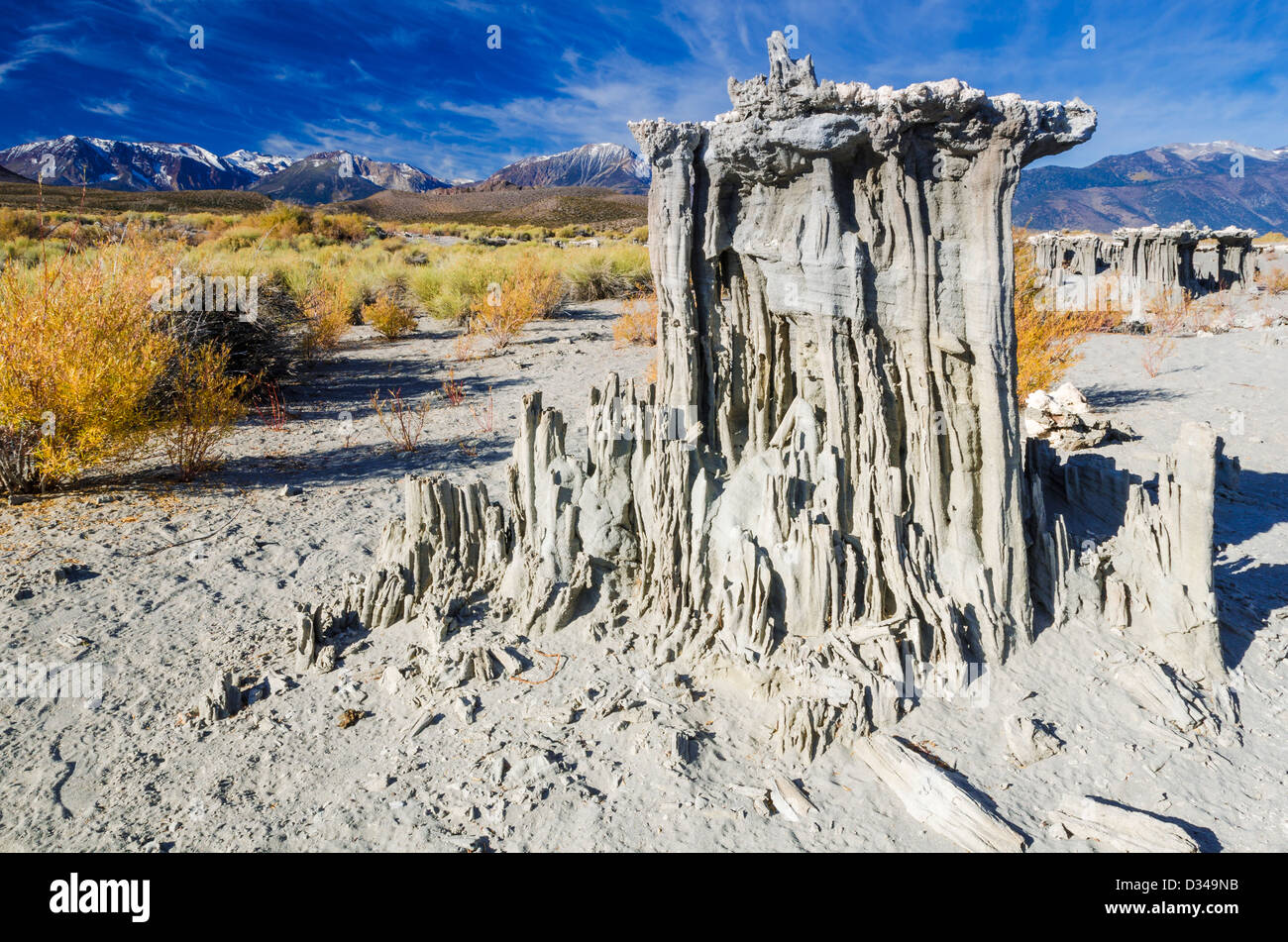 Sand tufa formations on the south shore of Mono Lake, Mono Basin ...