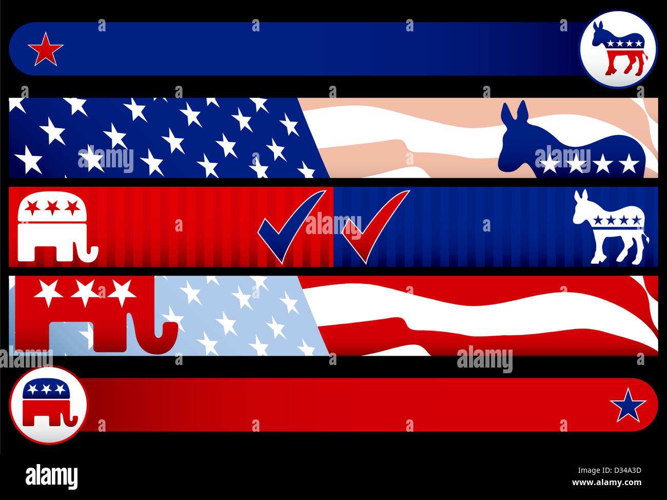 Election Web Banners Stock Photo - Alamy
