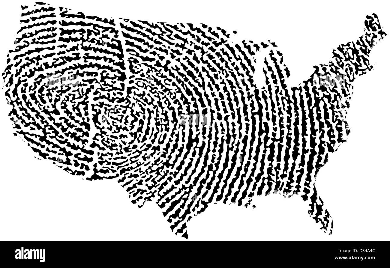 United States Map Fingerprint Stock Photo - Alamy