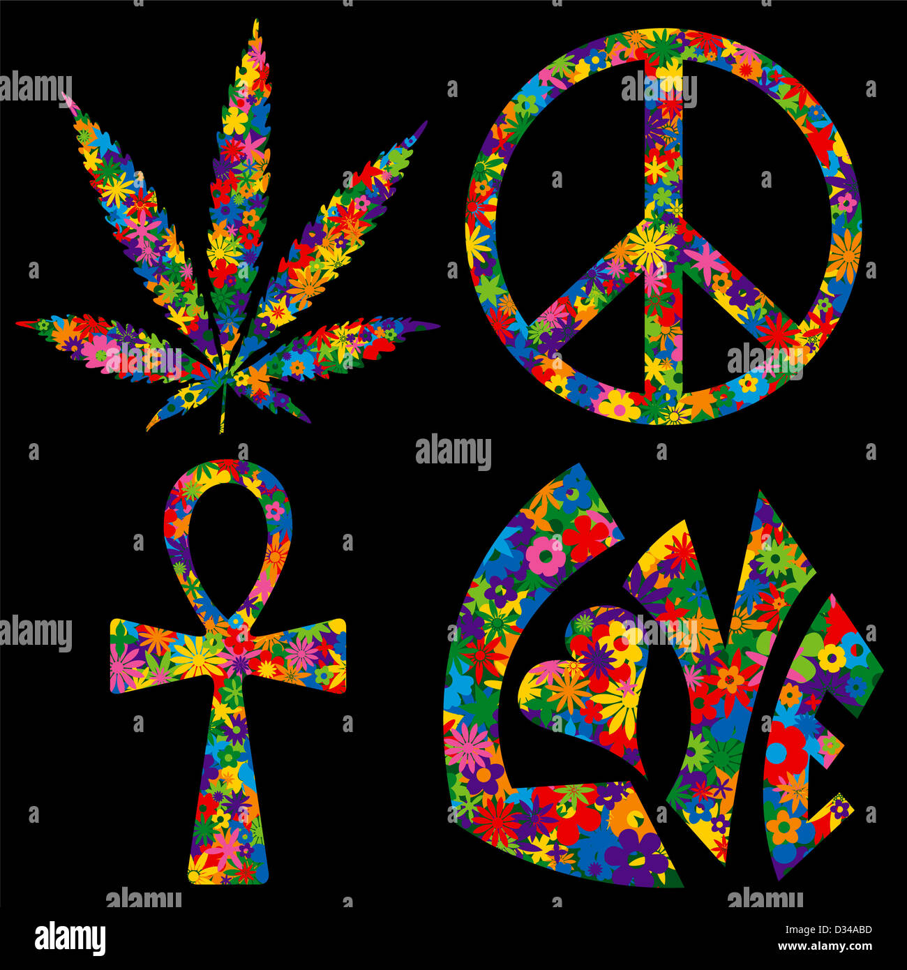 Flower power 1960s hi-res stock photography and images - Alamy