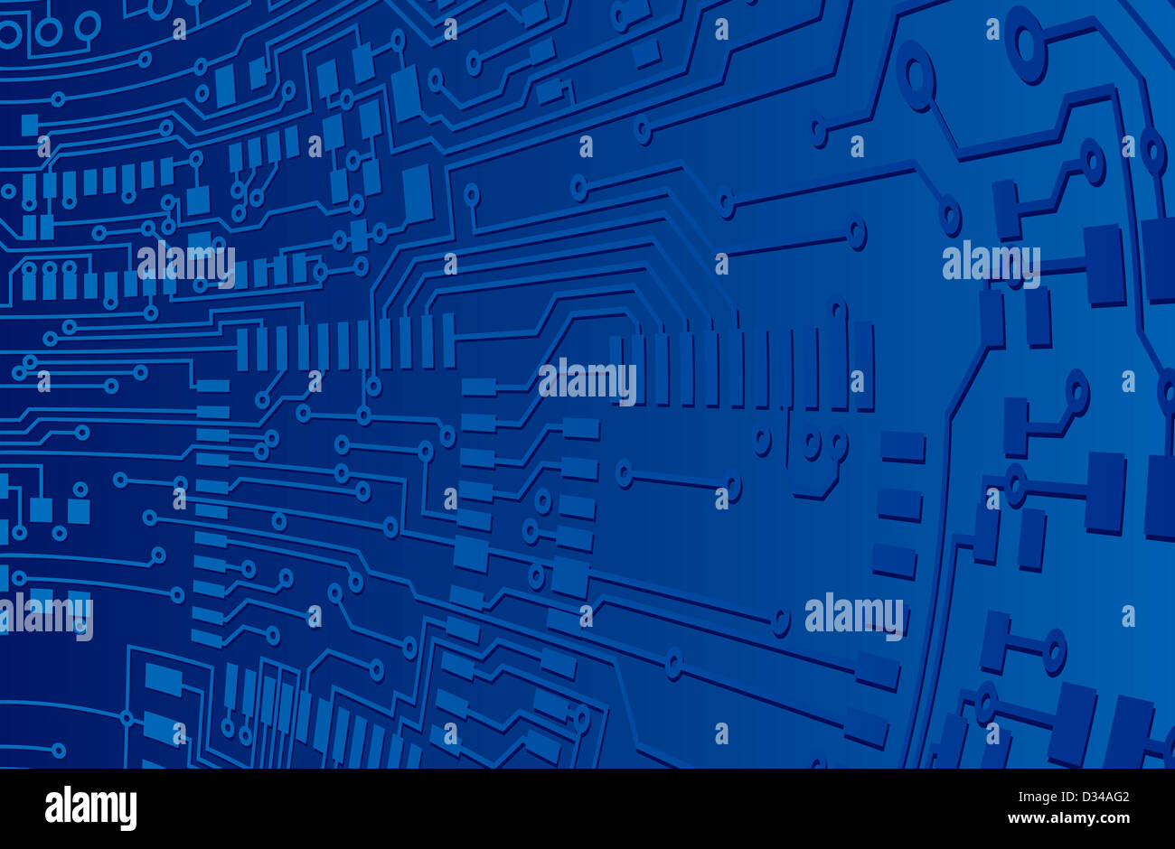 Blue Circuit Board Background Stock Photo - Alamy