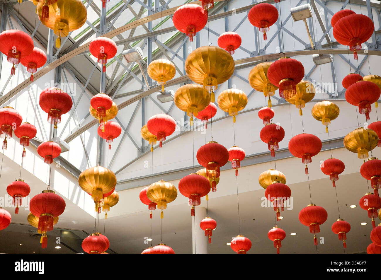 chinese lanterns hanging in market city,sydney Stock Photo - Alamy