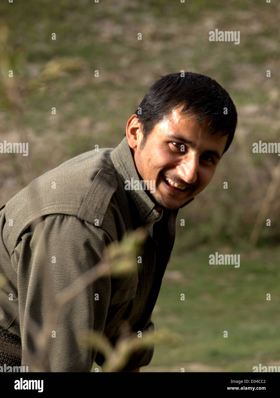 Guerrilla combatant of the PKK (Kurdish Workers Party) in the Qandil ...