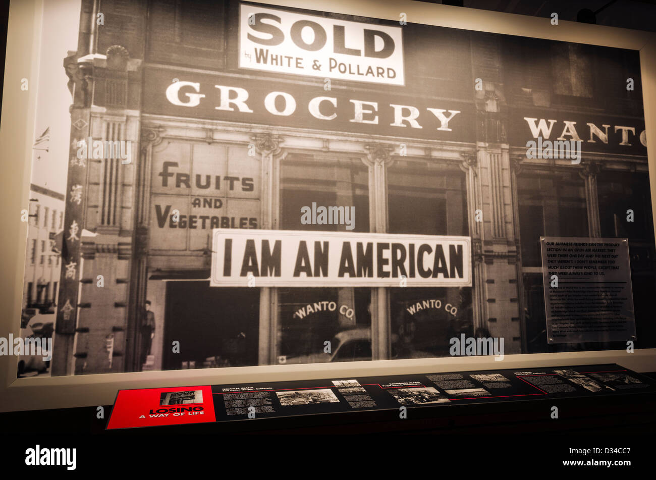 Visitor center display at Manzanar National Historic Site, Lone Pine ...