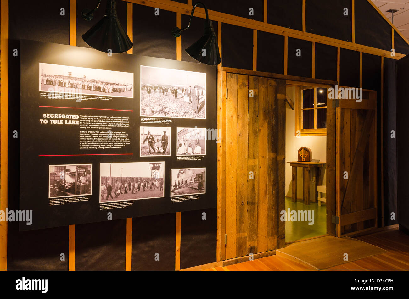 Visitor center display at Manzanar National Historic Site, Lone Pine ...