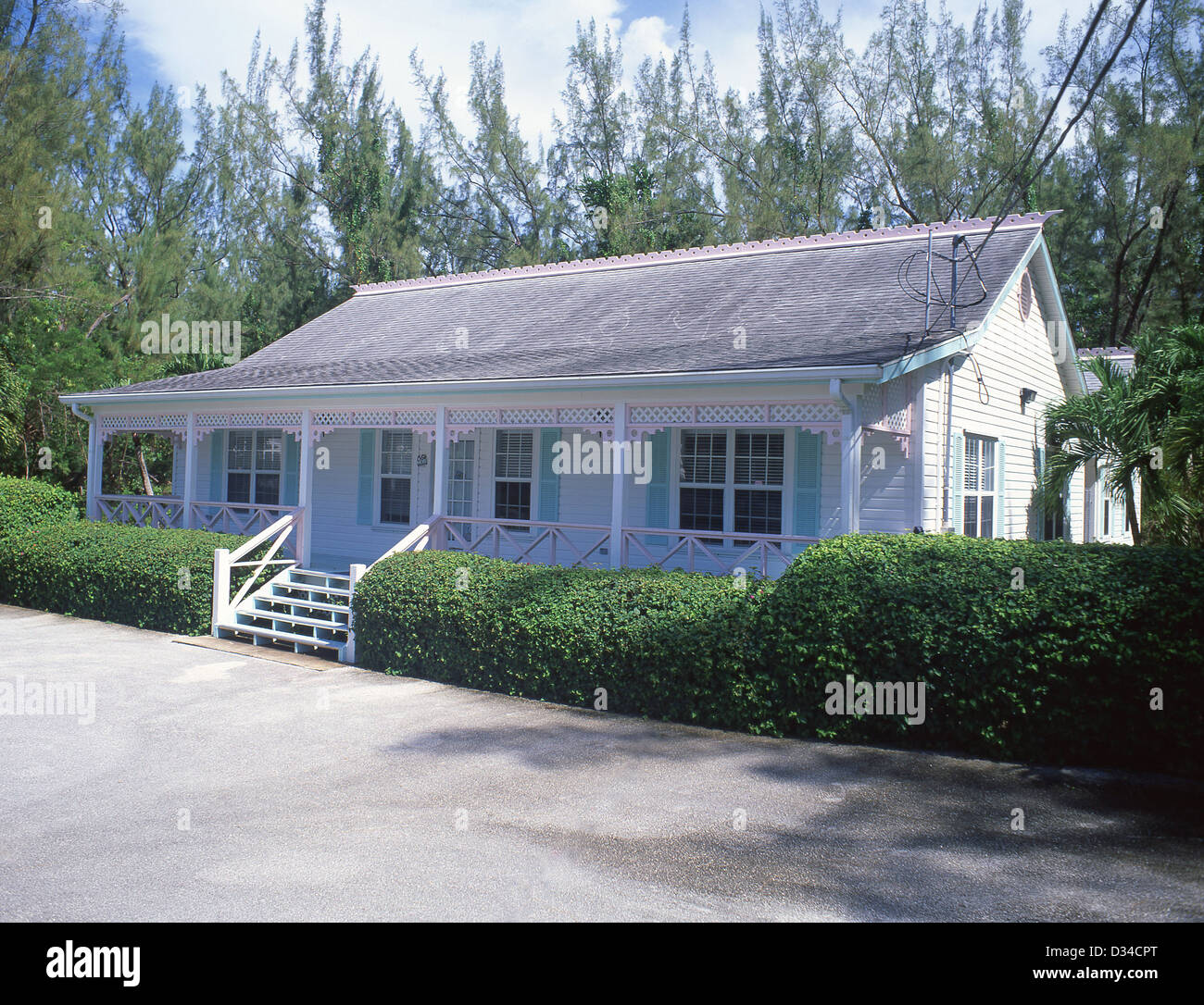 Wooden colonial cottage, West Bay, Grand Cayman, Cayman Islands ...