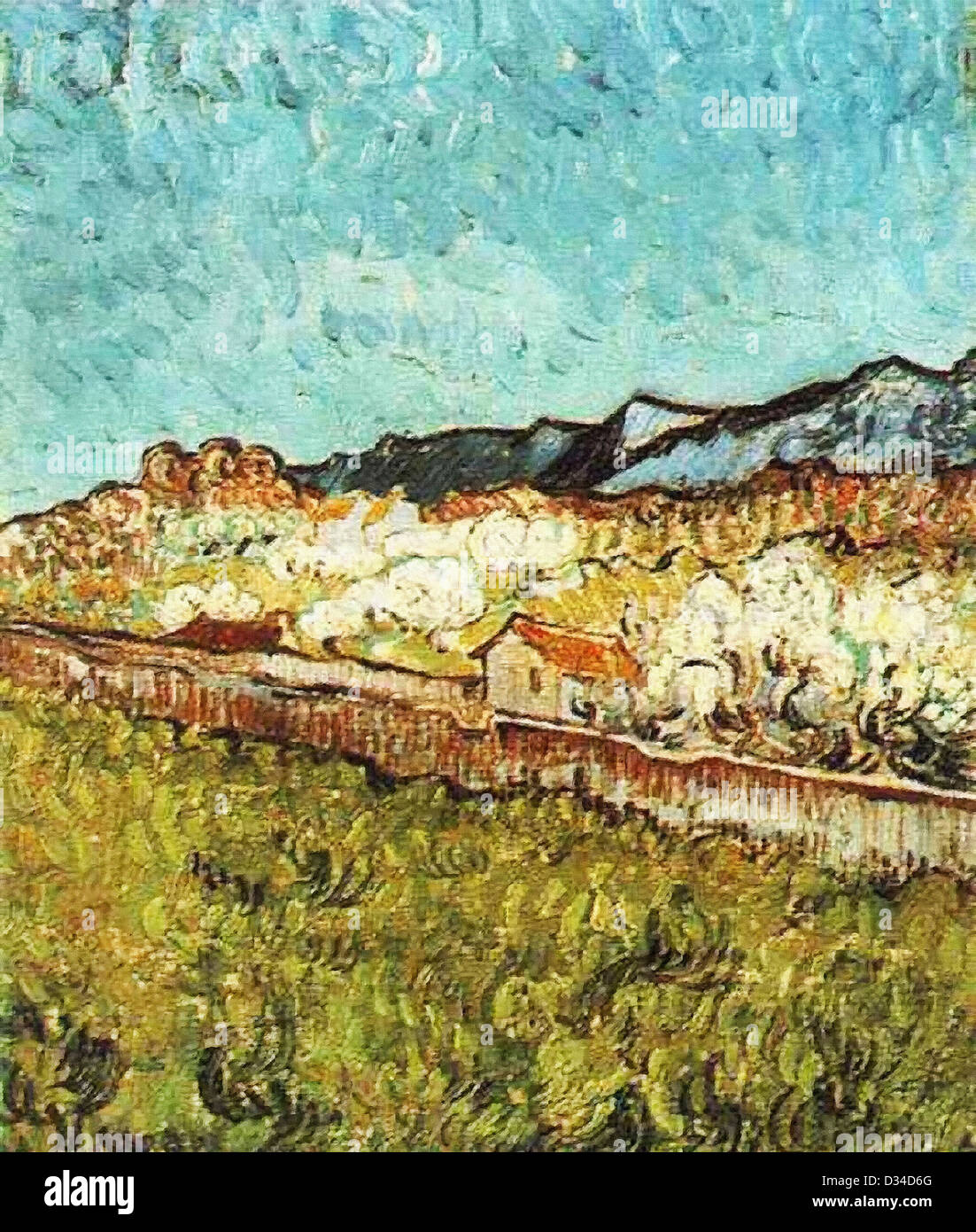 Vincent van Gogh, At the Foot of the Mountains. 1889. Post ...
