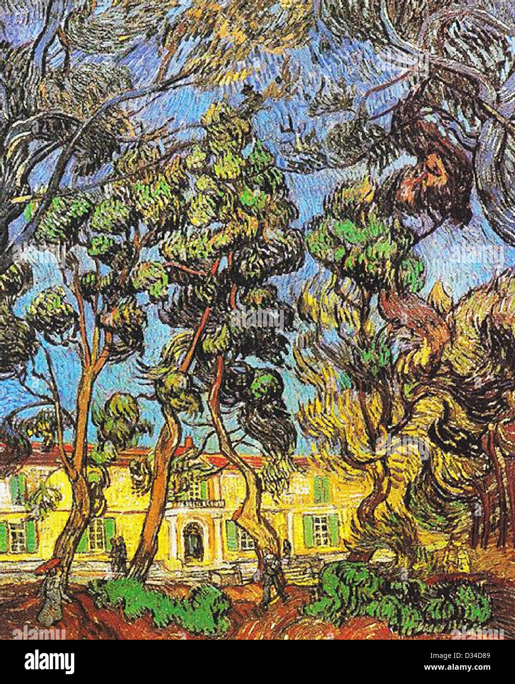 Vincent van Gogh, Trees in the garden of the Hospital Saint-Paul.1888 ...