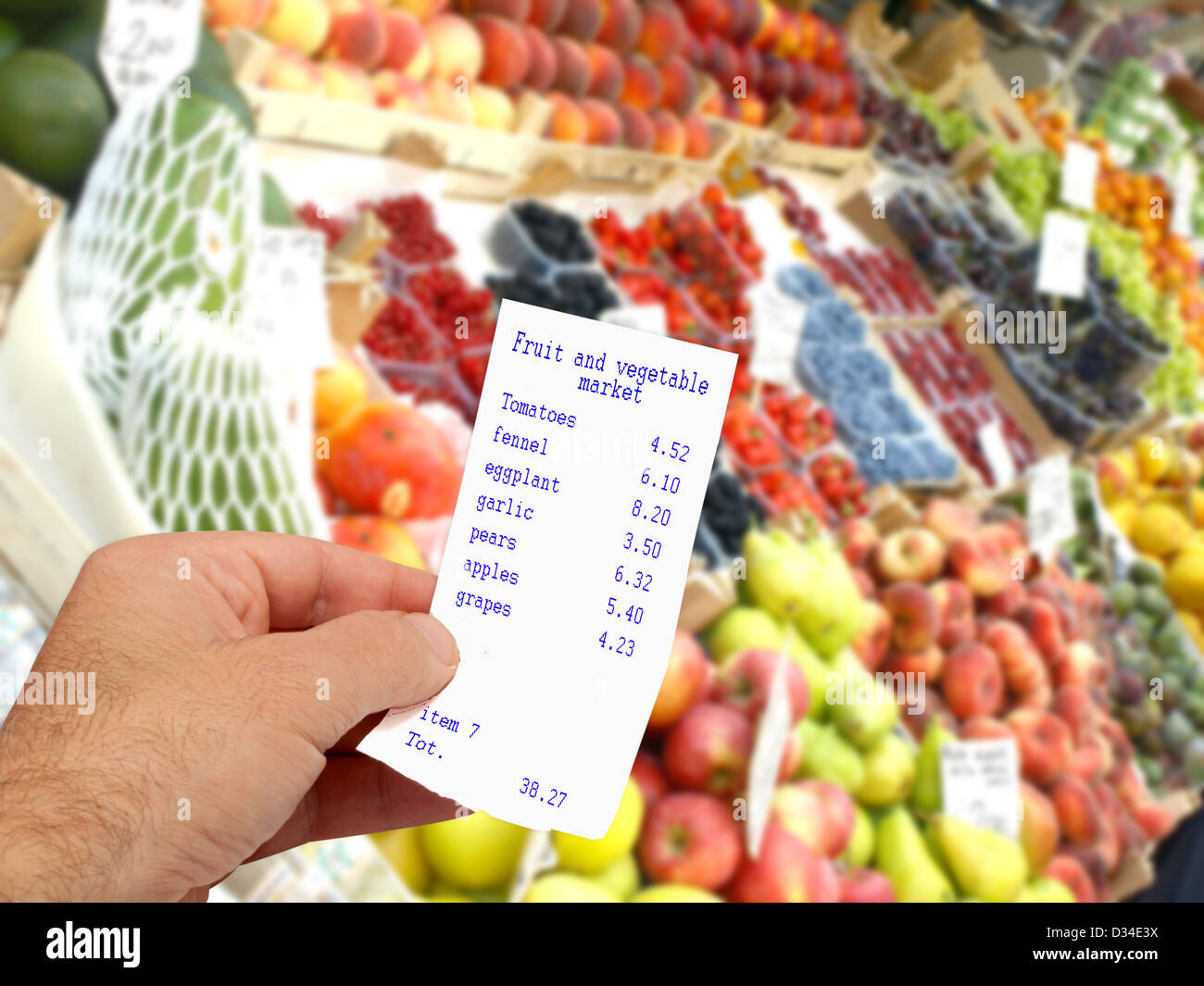 hand with bill isolated on white background Stock Photo - Alamy