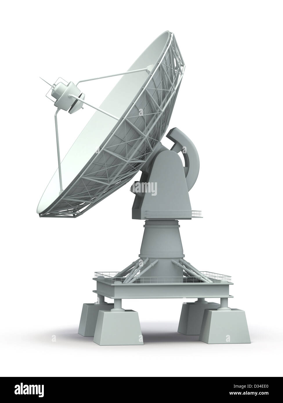 Communiation. Satellite dish on white background. 3d Stock Photo - Alamy
