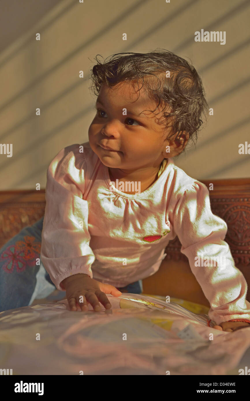 Indian baby girl Stock Photo - Alamy