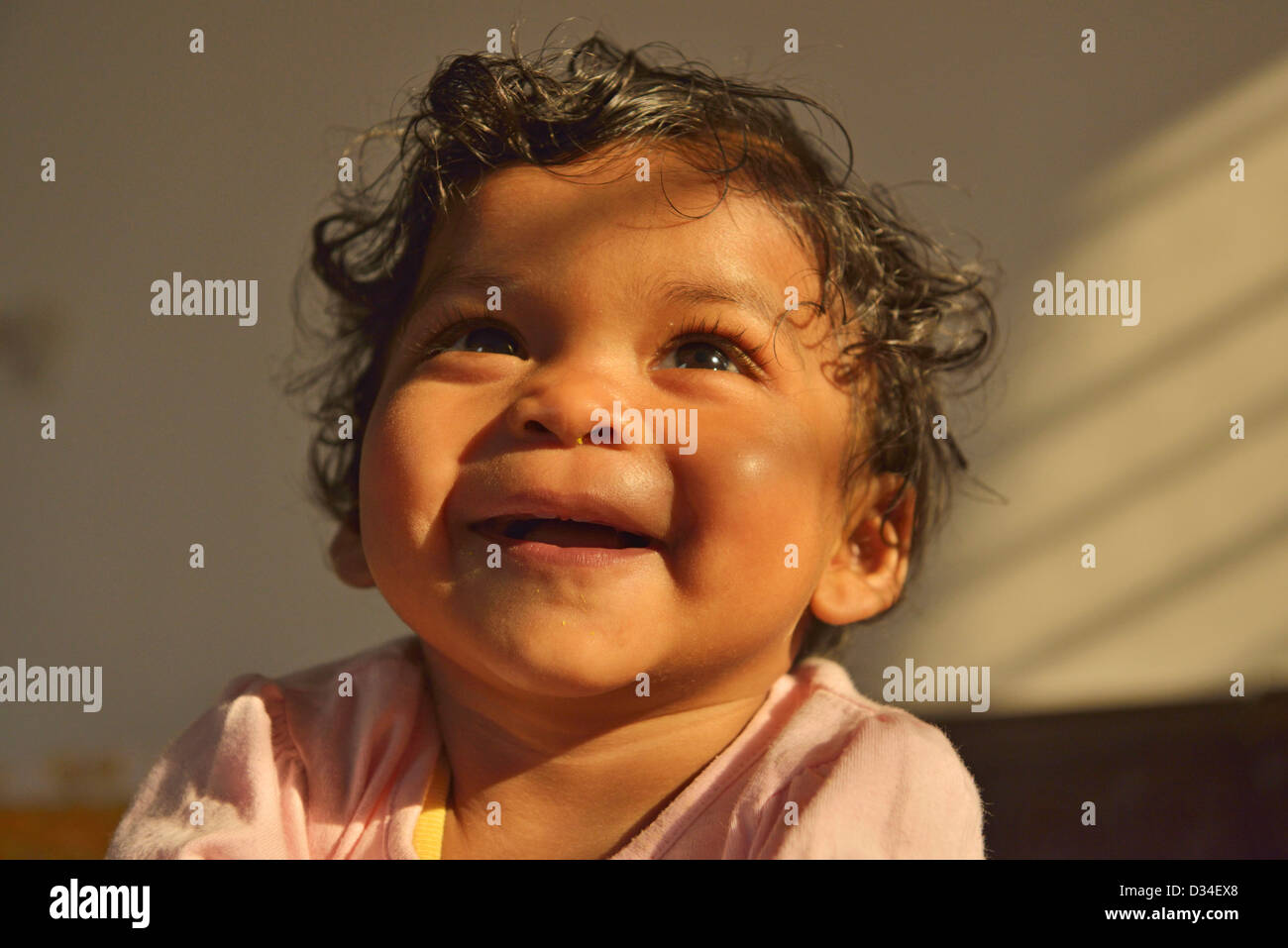Happy face of an Indian baby girl Stock Photo - Alamy