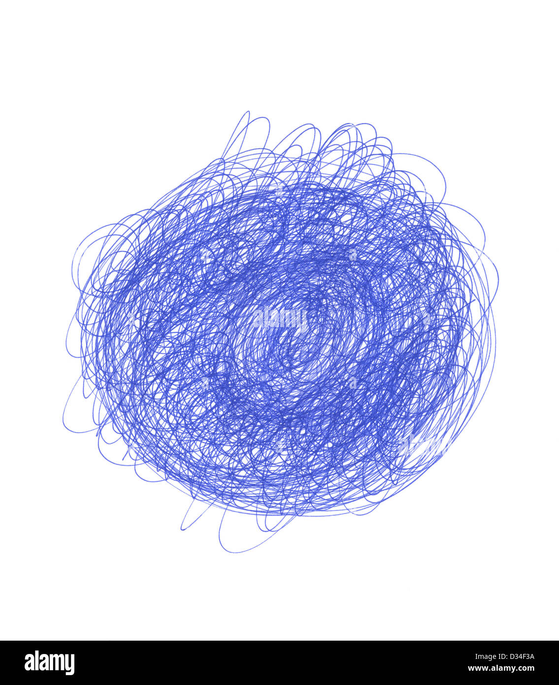 Hand-drawn scratchy blue ink background, isolated on white. High ...