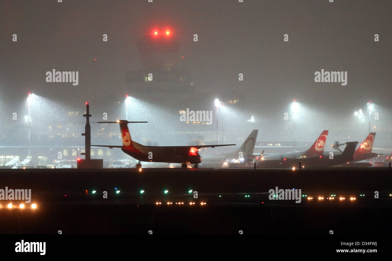 An aircraft gets ready for take off at the Berlin-Tegel airport in ...