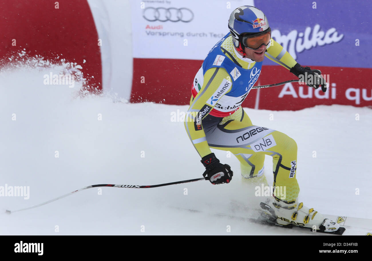 Schladming, Austria. 9th February 2013. Aksel Lund Svindal of Norway ...