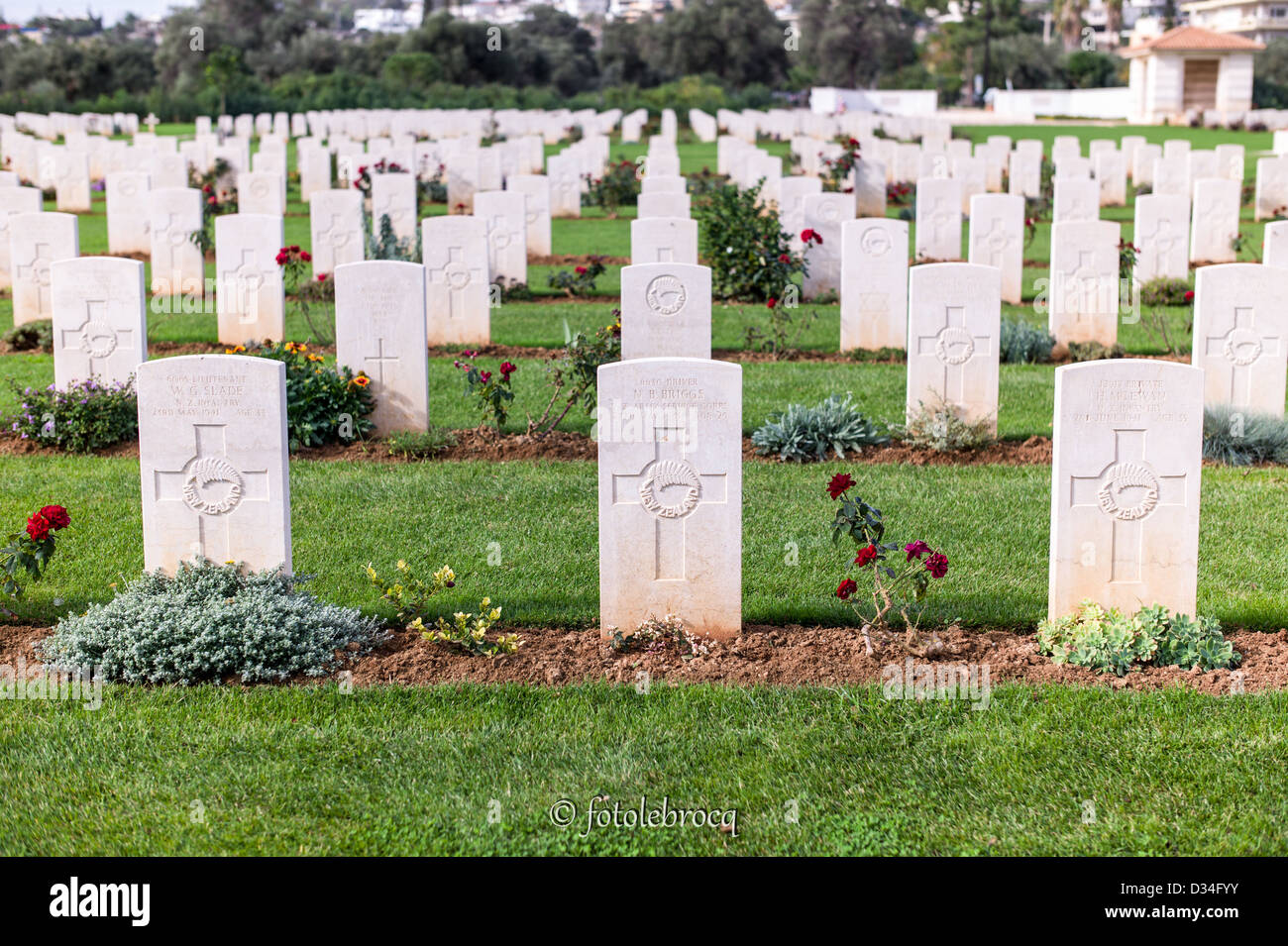 Second World War graves at Souda cemetery Crete Greece Stock Photo - Alamy