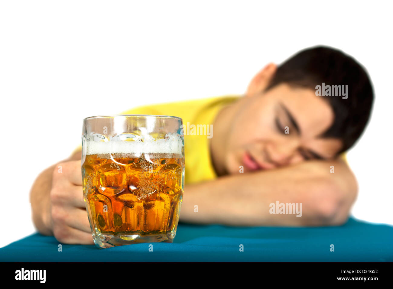 Drunk man sleeping bar hi-res stock photography and images - Alamy