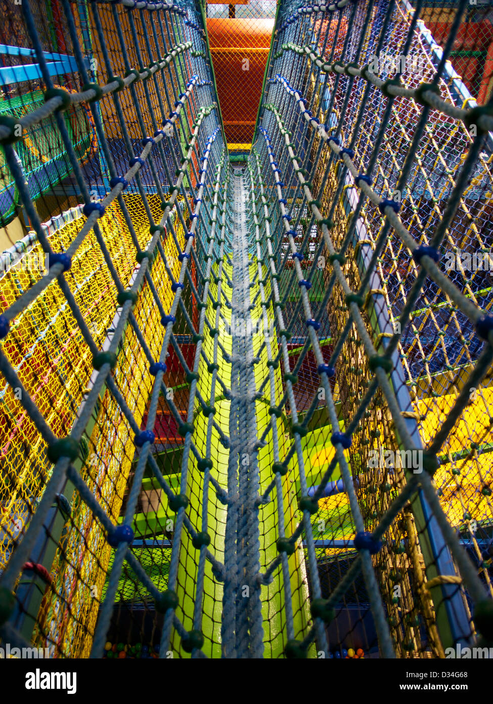 Children's playroom, rope bridge Stock Photo - Alamy