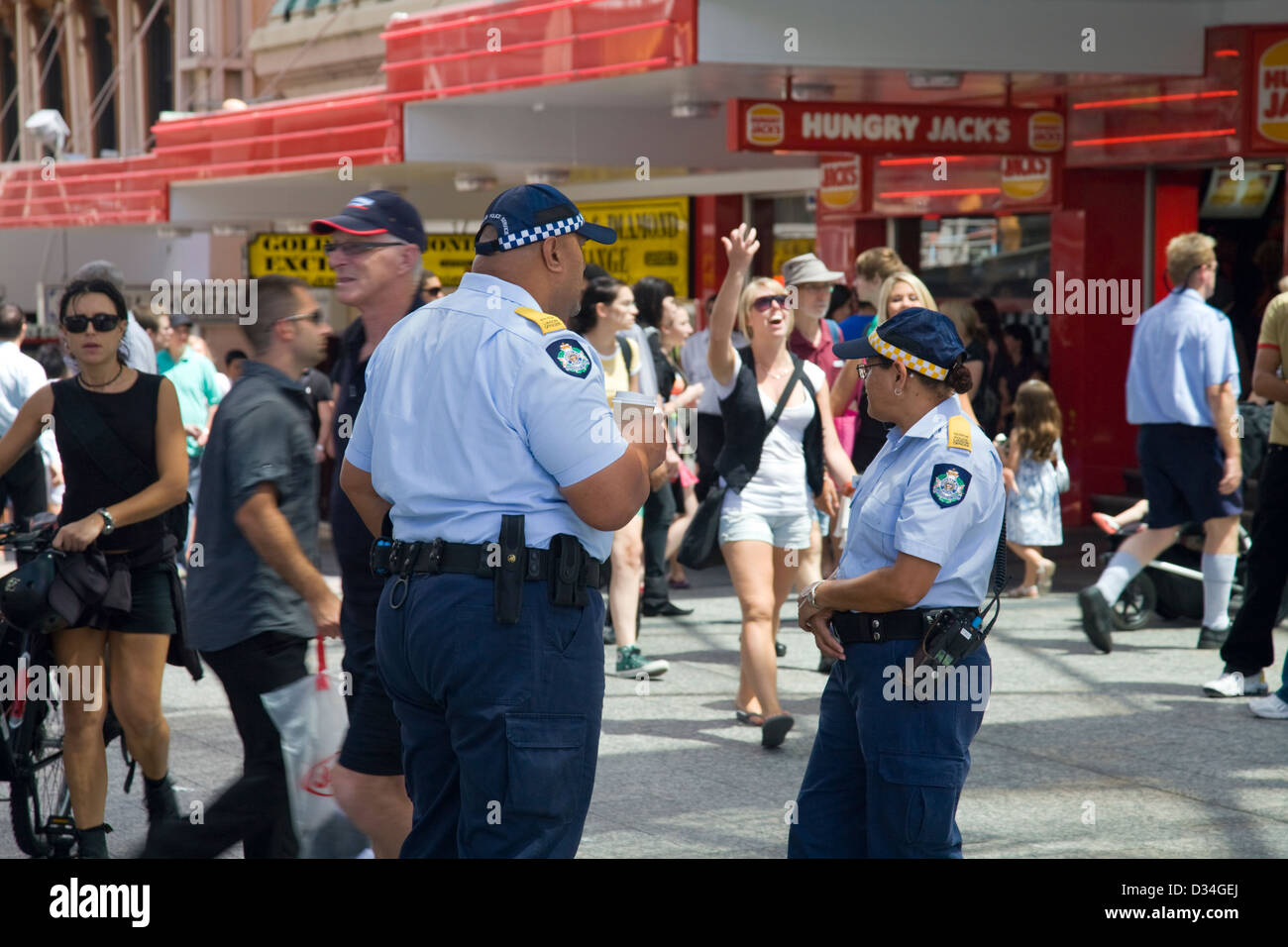 two queensland police officers in brisbane Stock Photo - Alamy