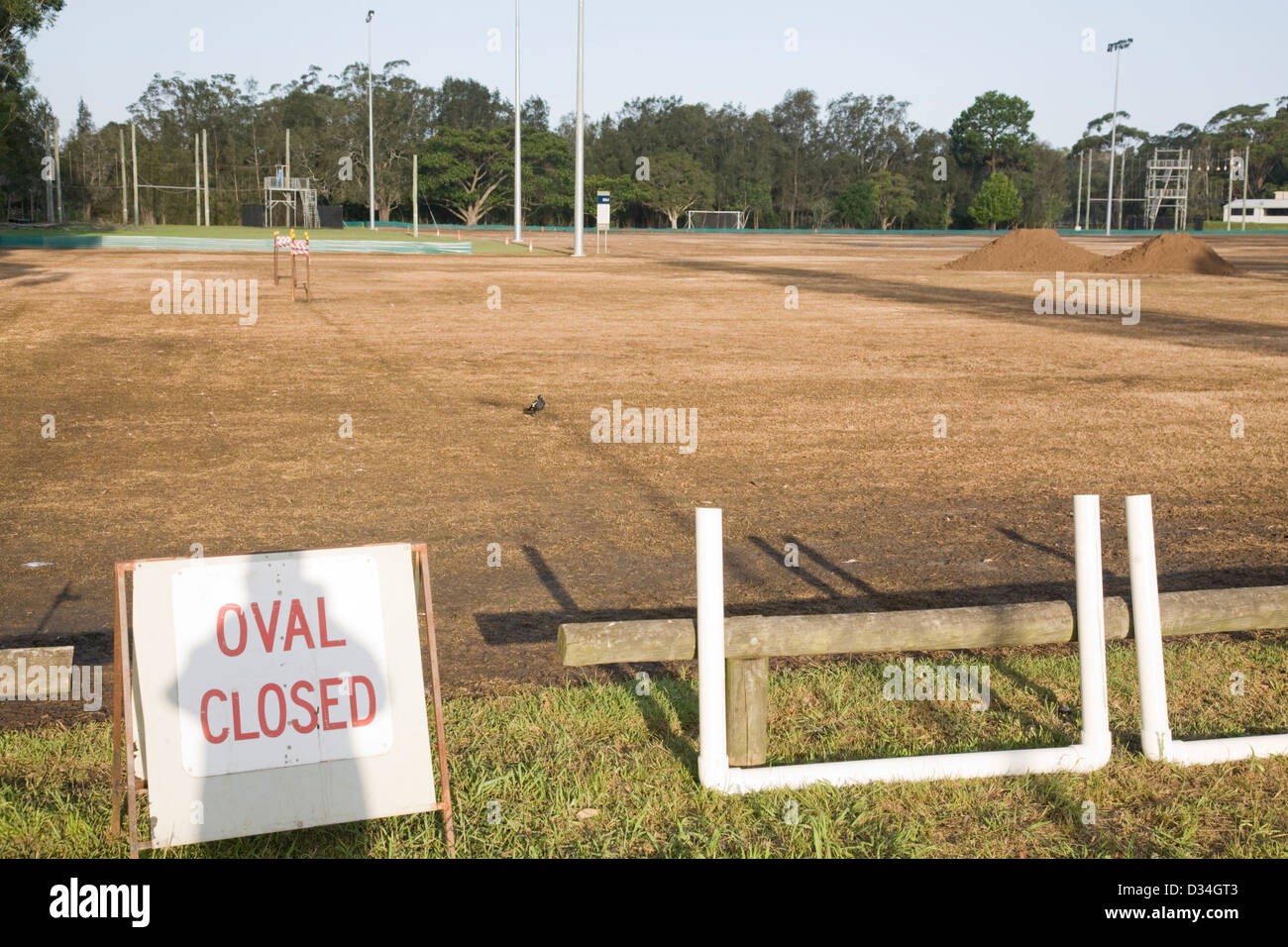 Australian football oval closed for new soil to be laid,Sydney ...