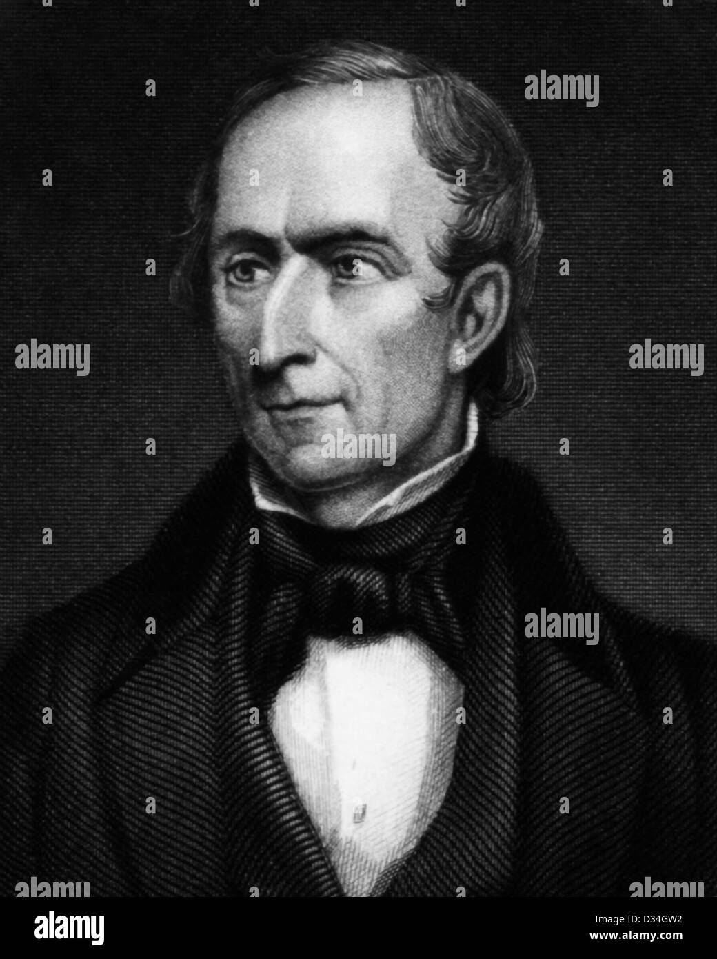 Vintage portrait of John Tyler Stock Photo - Alamy