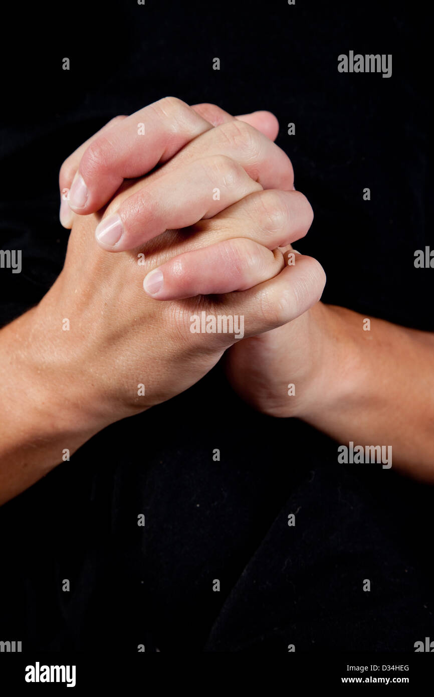 Folded hands prayer hi-res stock photography and images - Alamy