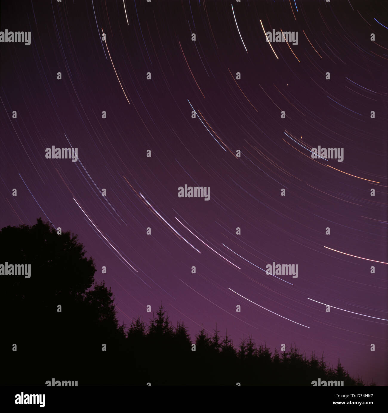 Star trails in the night sky Stock Photo - Alamy
