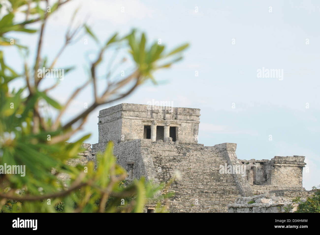 Mayan Temple named The Castle that is located in Mexico Stock Photo - Alamy