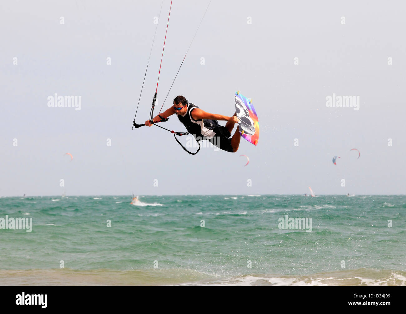 Young male kite surfing in hi-res stock photography and images - Alamy