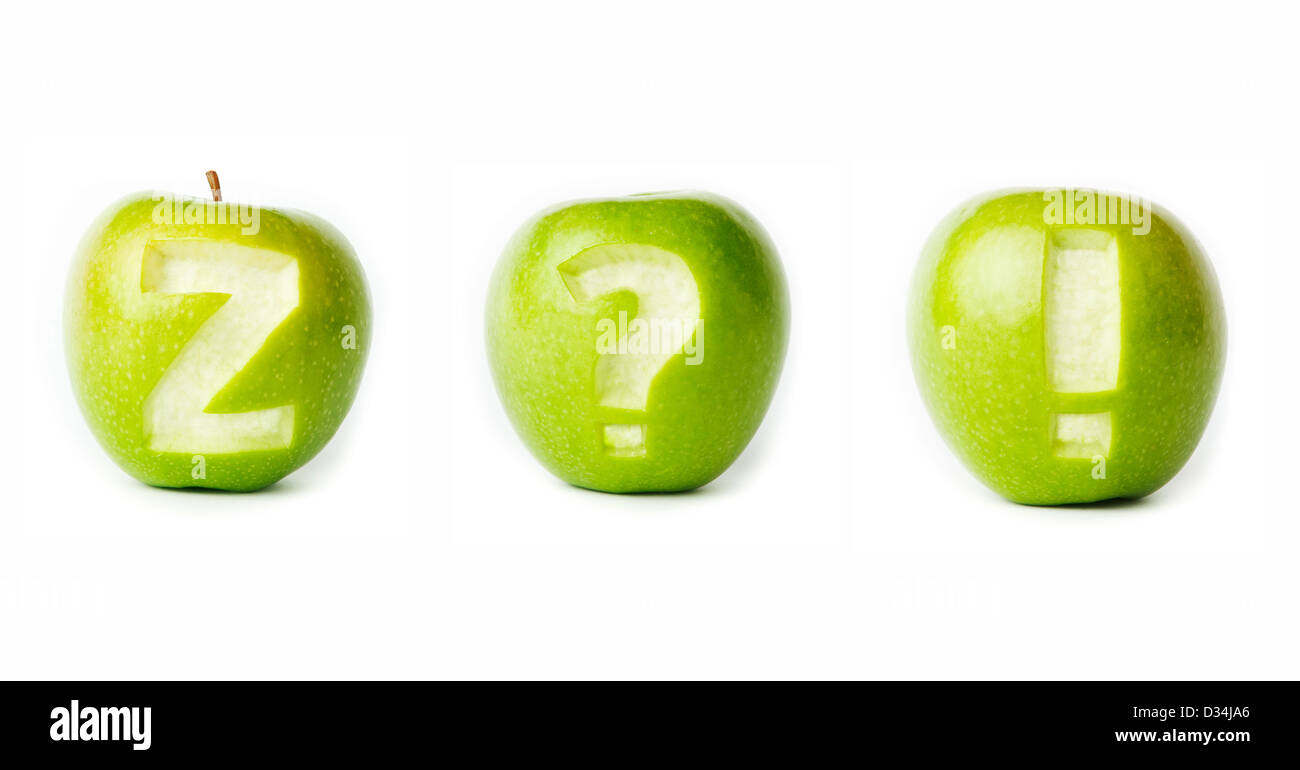 Fresh green apple alphabet. Part of the collection Stock Photo - Alamy