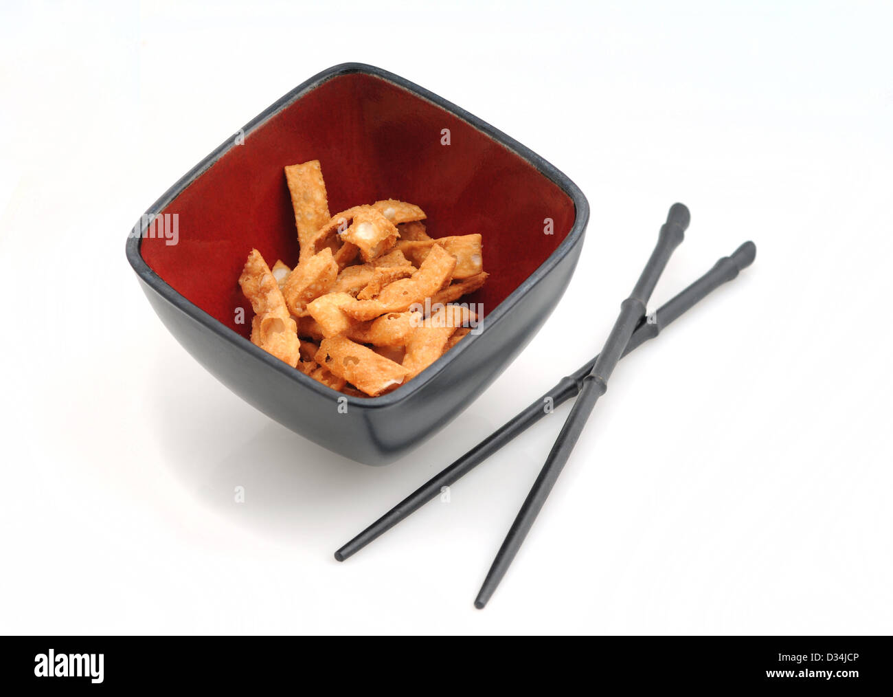 fried chinese food appetizer with chopsticks Stock Photo - Alamy