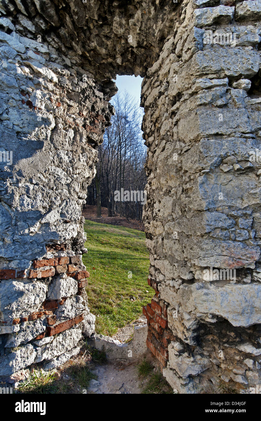 A hole in a stone wall Stock Photo - Alamy