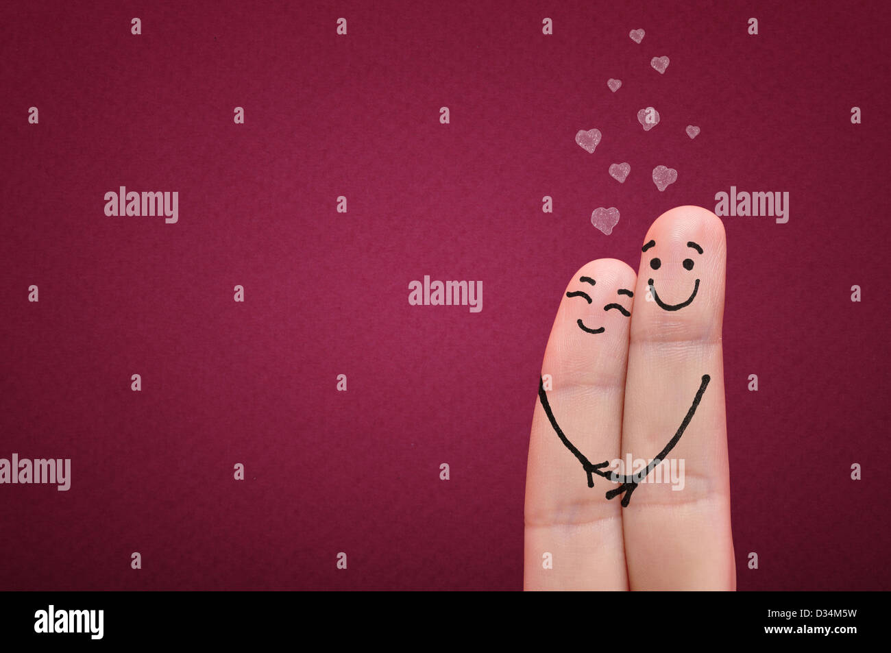 Romantic two fingers in love hi-res stock photography and images - Alamy