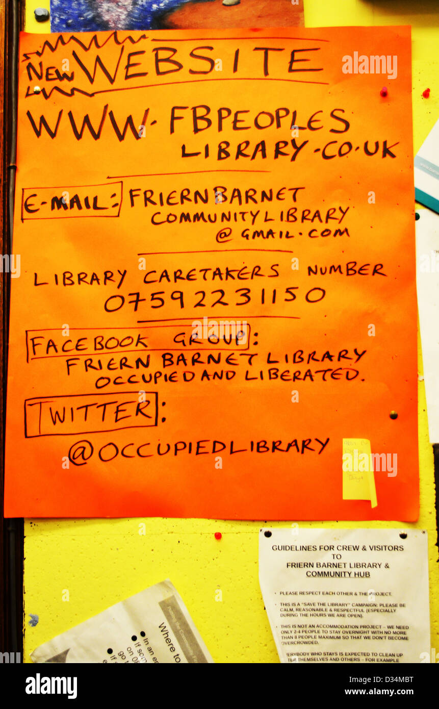 Friern Barnet Library Occupation squat Stock Photo - Alamy