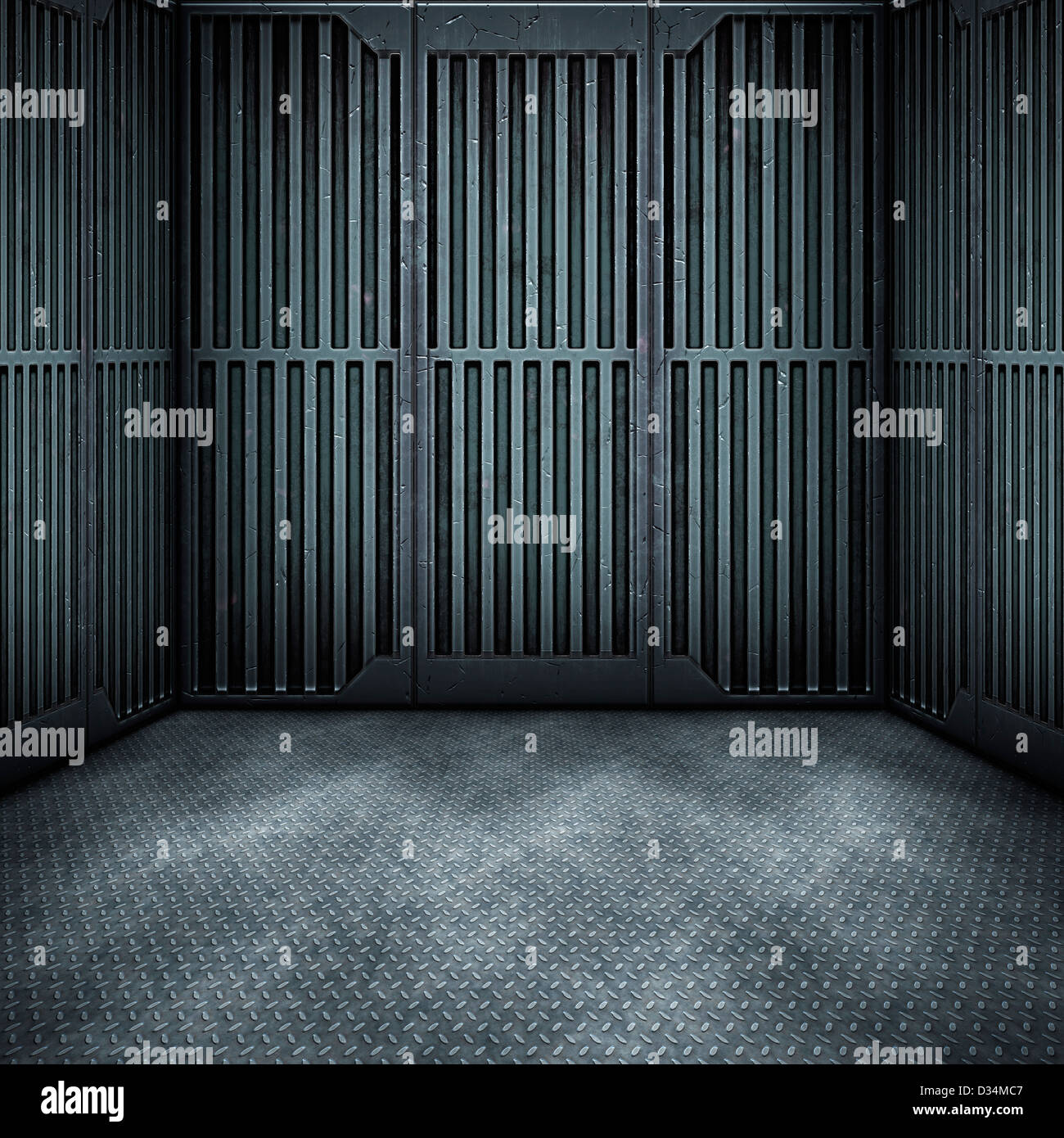 An image of a dark steel room background Stock Photo - Alamy