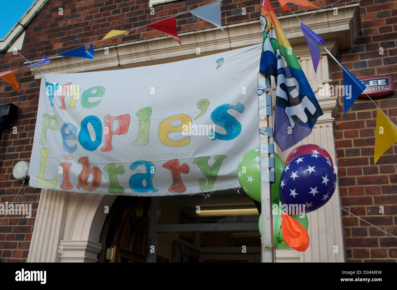 Friern Barnet Library Occupation squat Stock Photo - Alamy