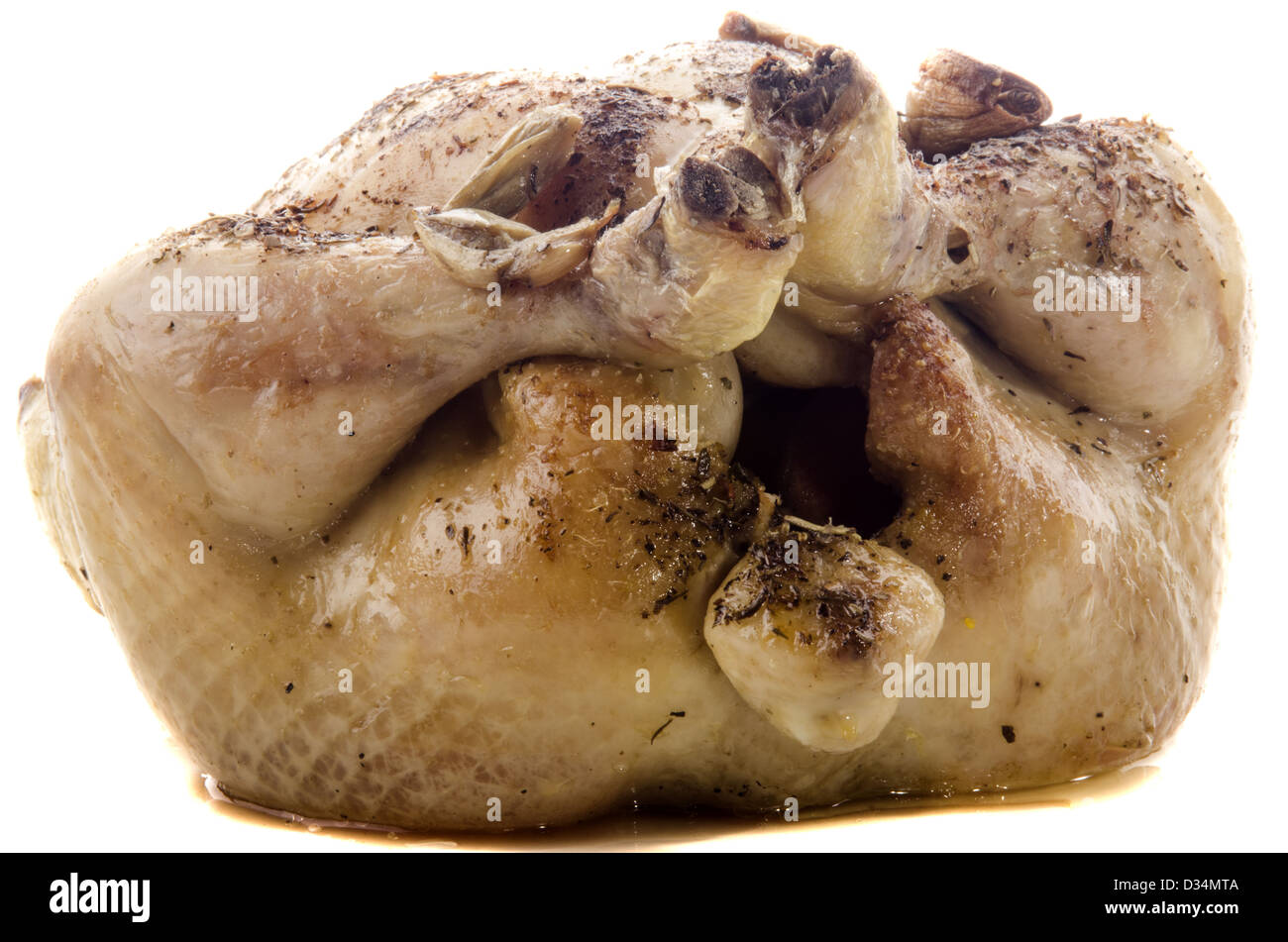 Roasted chicken lying on hi-res stock photography and images - Alamy