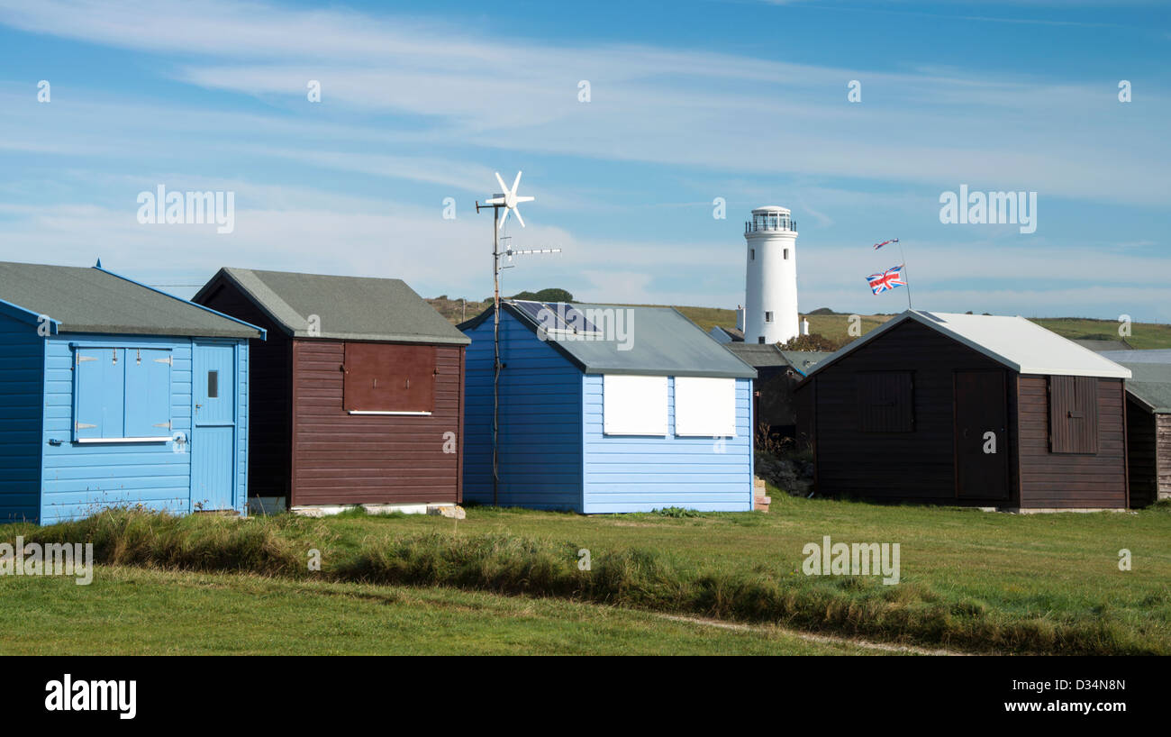 Beach Huts at Portland Bill, Dorset, UK Stock Photo - Alamy