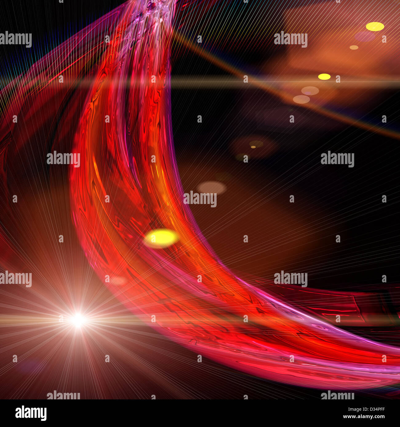 Futuristic technology wave background design with lights Stock Photo ...