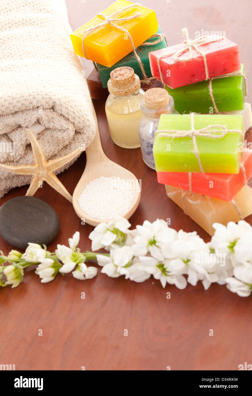 Soap natural beige cosmetics spa hi-res stock photography and images ...