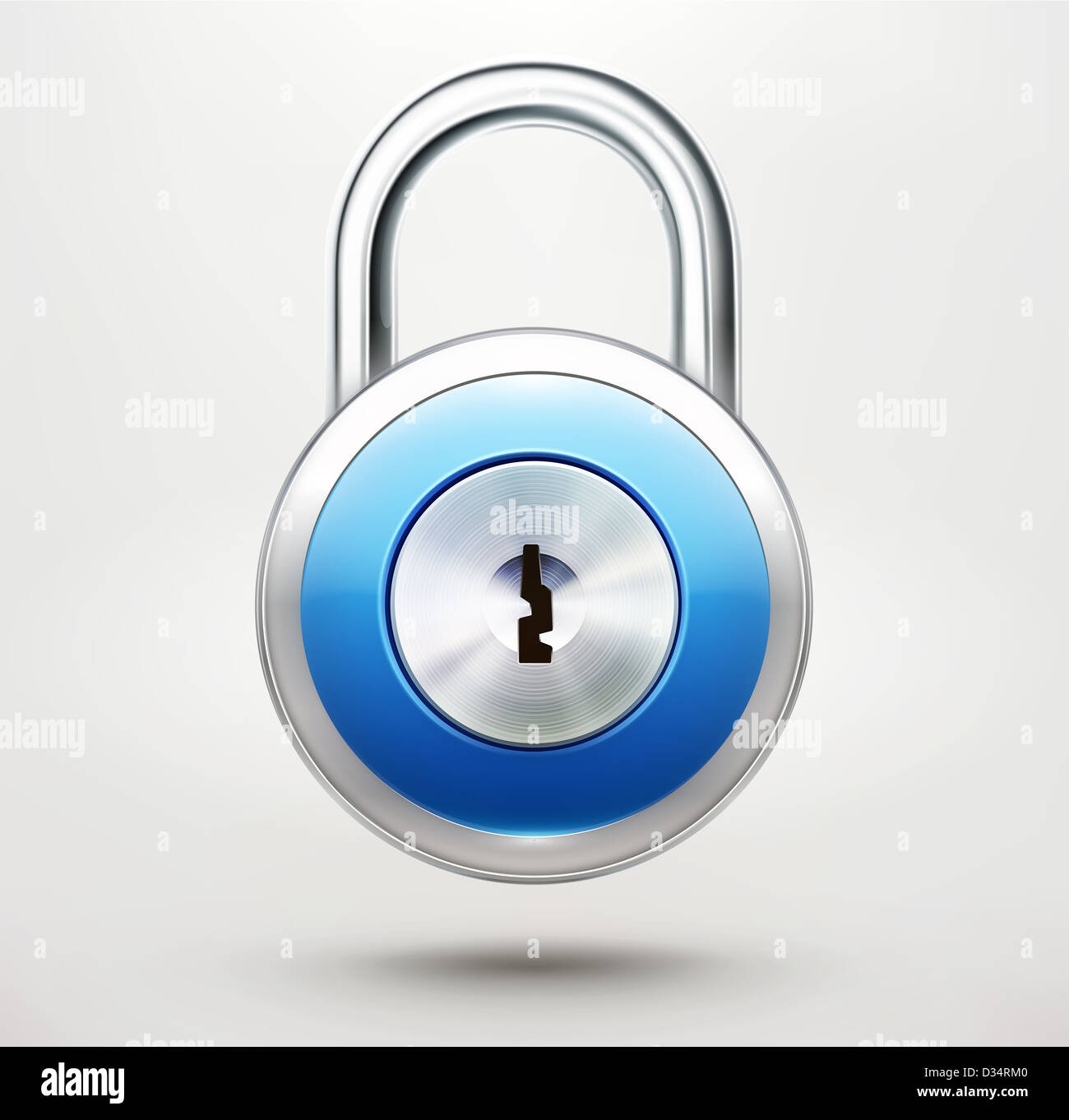security concept with locked blue pad lock Stock Photo - Alamy