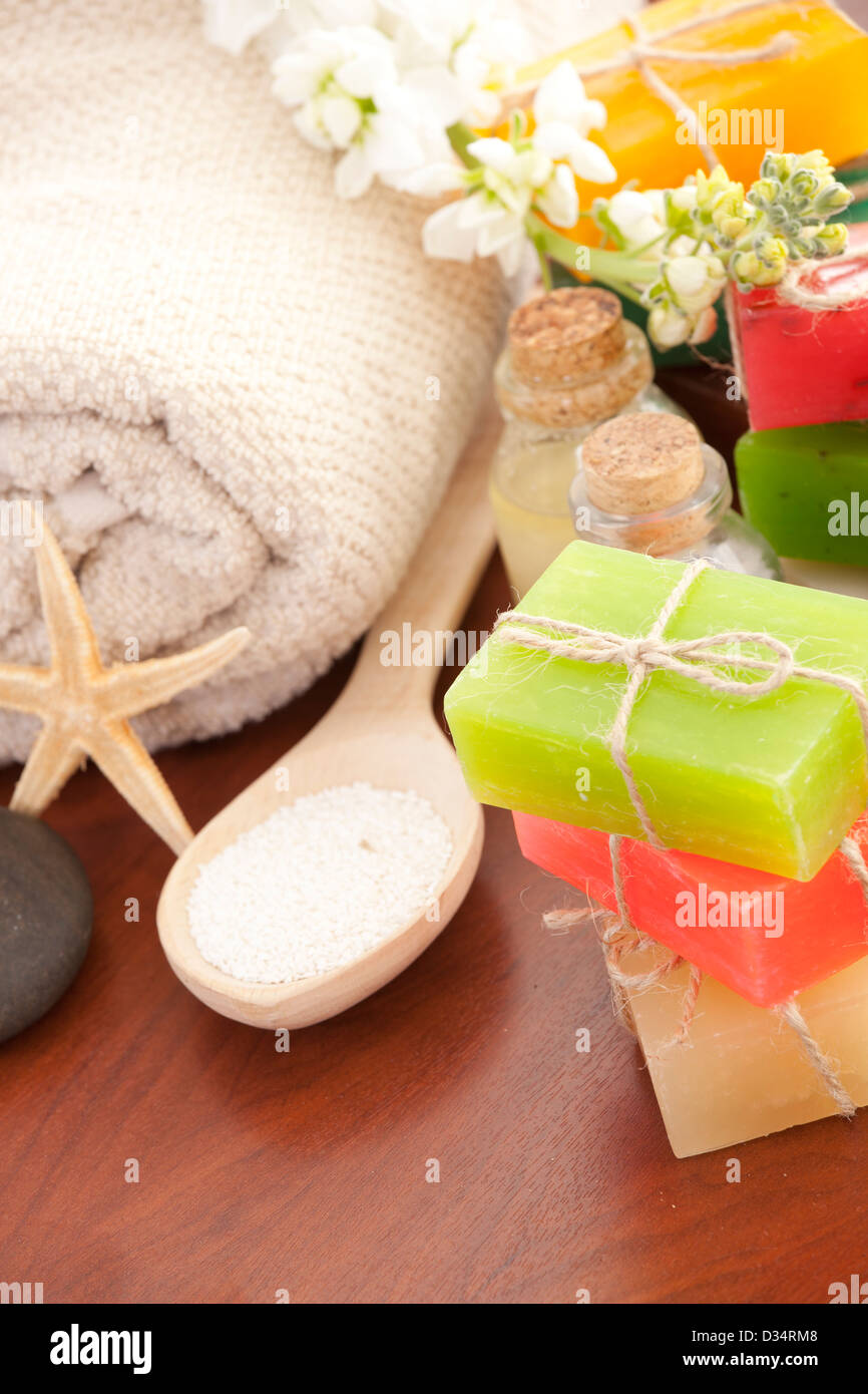 Natural handmade spa soap hi-res stock photography and images - Alamy